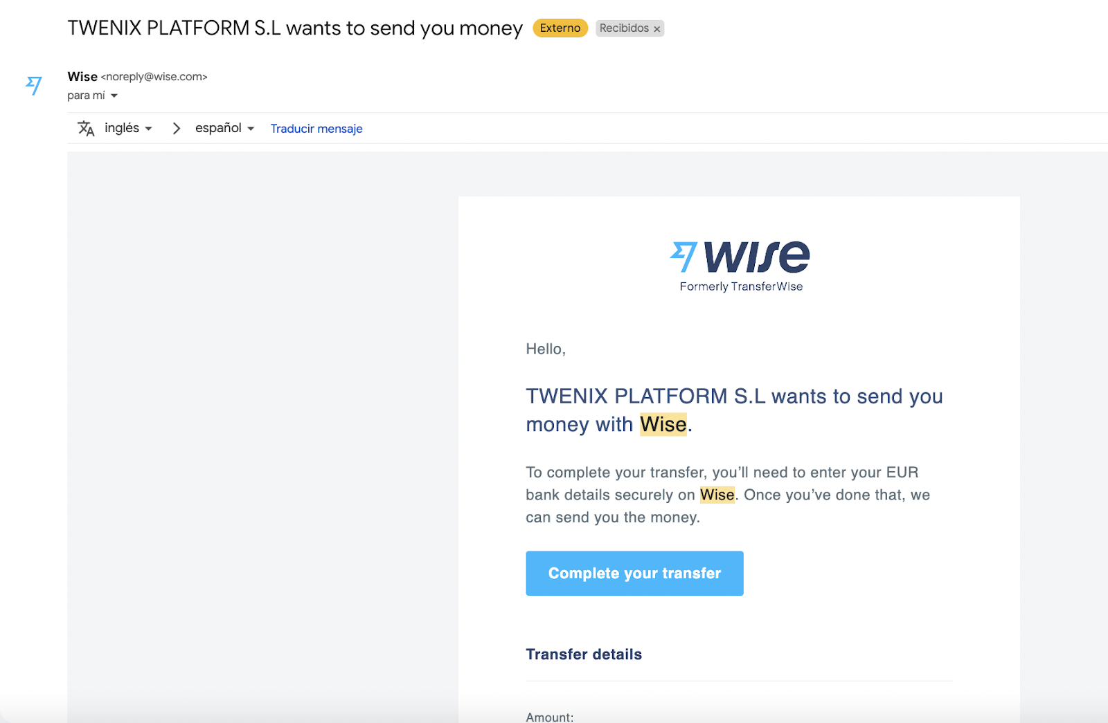 Wise Payment Process. – Tweacher Support